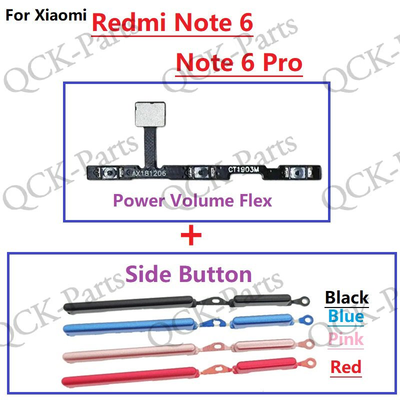 Dành Cho Xiaomi Redmi Note 6 Pro Bật / Tắt Nguồn Nút Công Tắc Bên Giảm ...