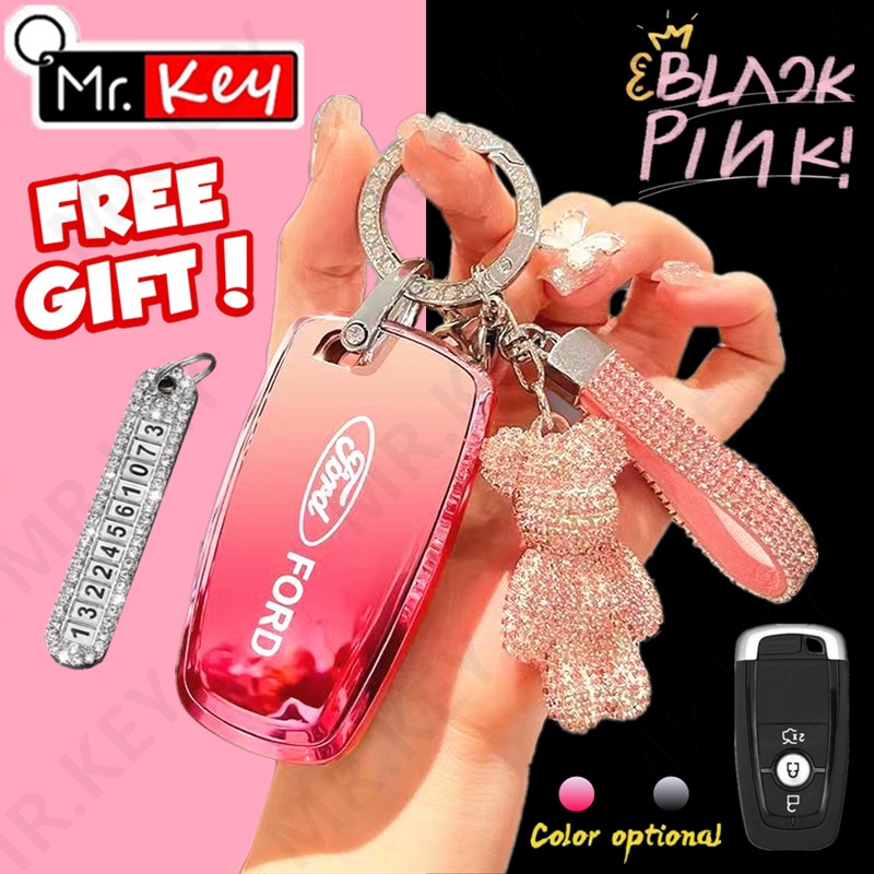 [Mr.key] Vỏ chìa khóa màu đen màu hồng Crom Gradient cho Ford F250 ...
