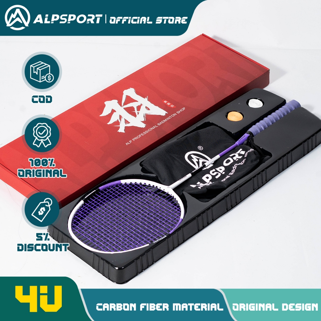 Alpsport Gemini 2 Cái 4U G5 Vợt Cầu Lông 100% Sợi Carbon Thiết Kế Ban ...