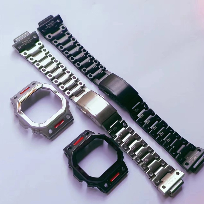 Thích hợp cho Casio DW5600 Hình vuông nhỏ Phong cách Mecha Kim loại I ...