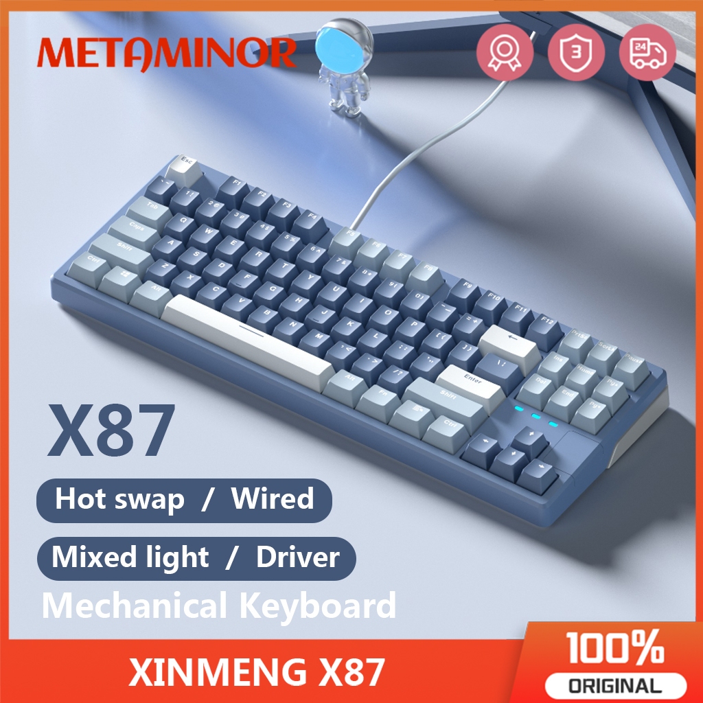 Xinmeng X87 Bàn Phím Cơ Có Dây Nóng Hoán Đổi Đệm Gắn 87 Phím Bàn Phím Chơi Game Costom | Shopee ...