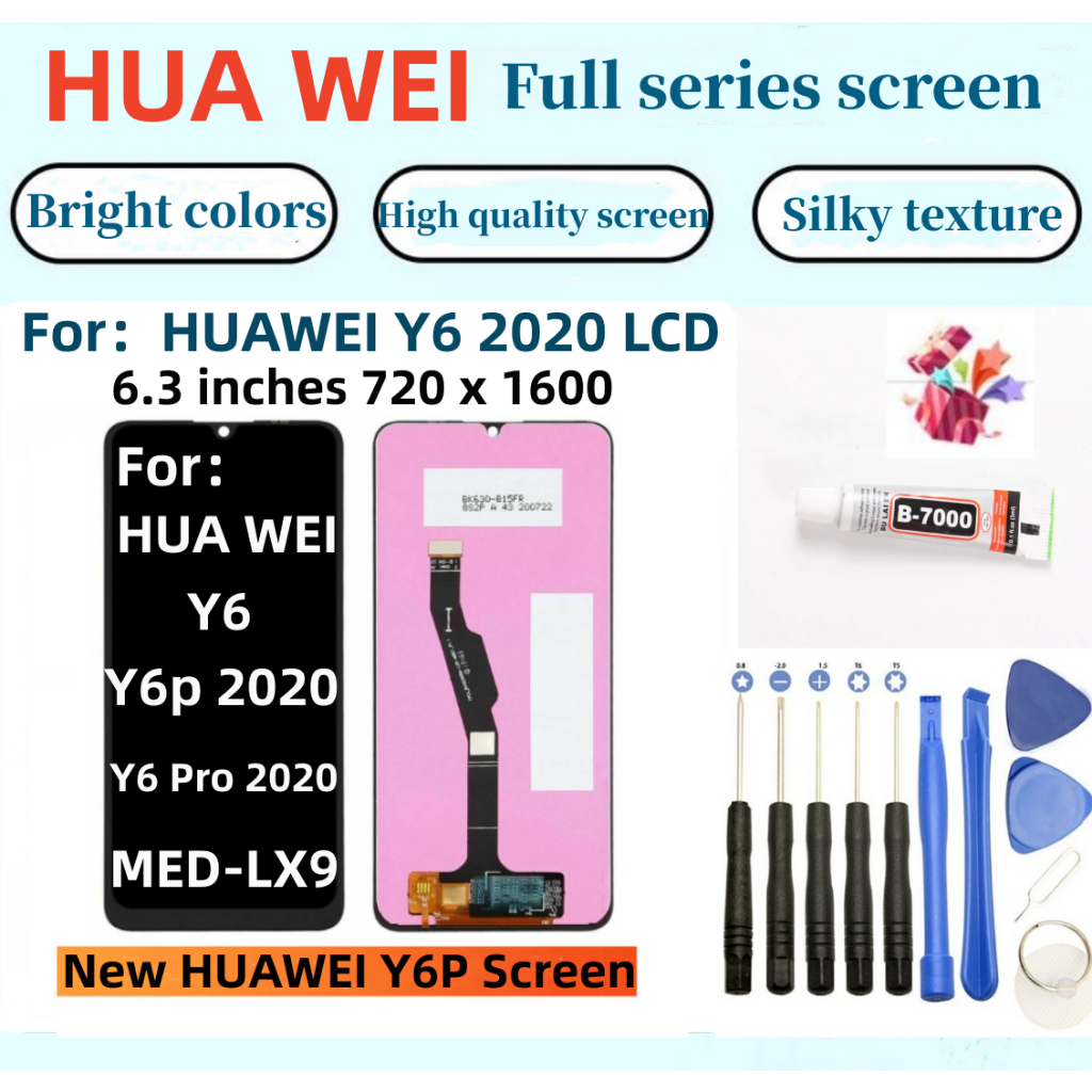 Màn hình HUAWEI hoàn toàn mới Thích hợp cho Y6 2020 Y6P 2020 Y6 Pro ...