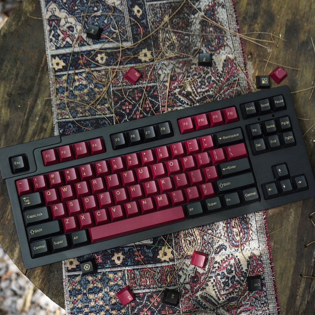 Gmk Blue / Red Samurai Keycaps ABS Double-shot Cherry Profile Keycap ...