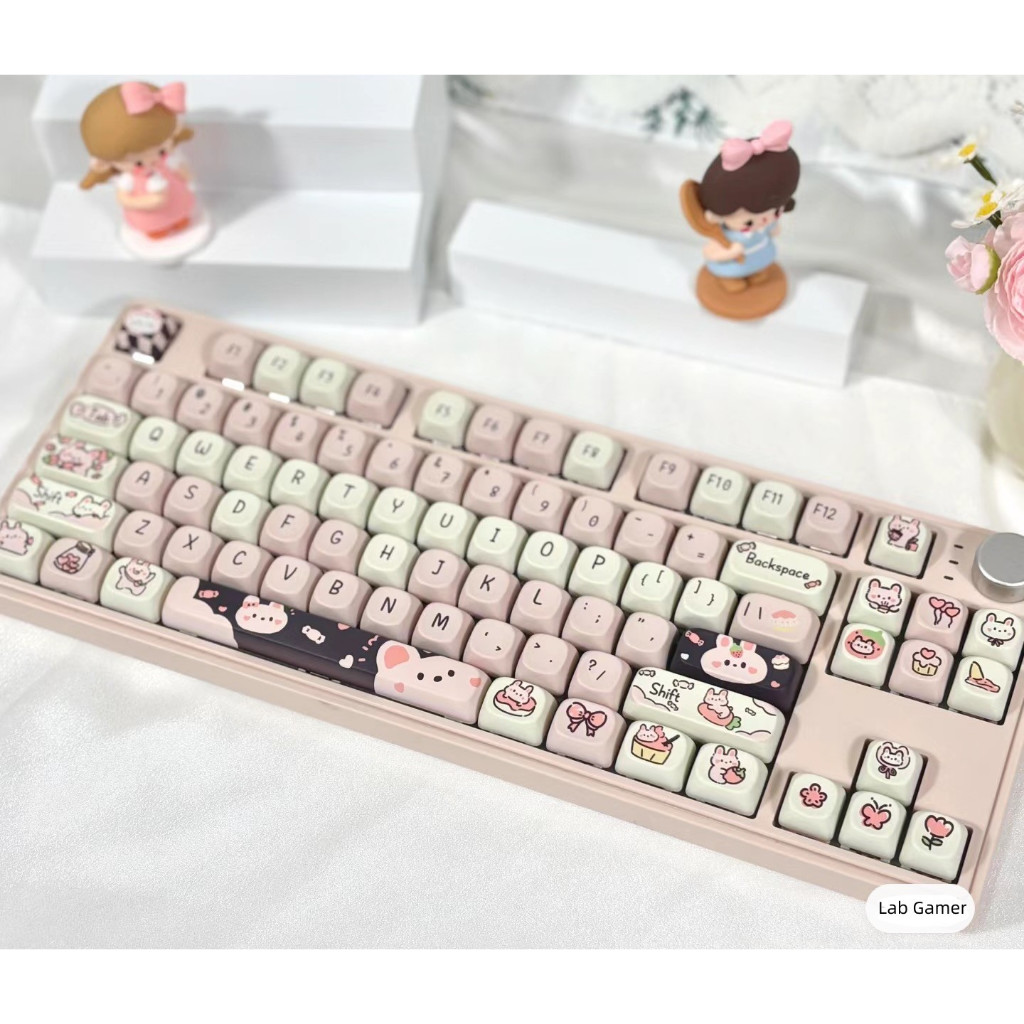 95/132 Phím Thỏ sữa Keycaps MOA Chiều cao Keycap PBT Chất liệu thăng hoa nhiệt cá nhân tùy chỉnh ...