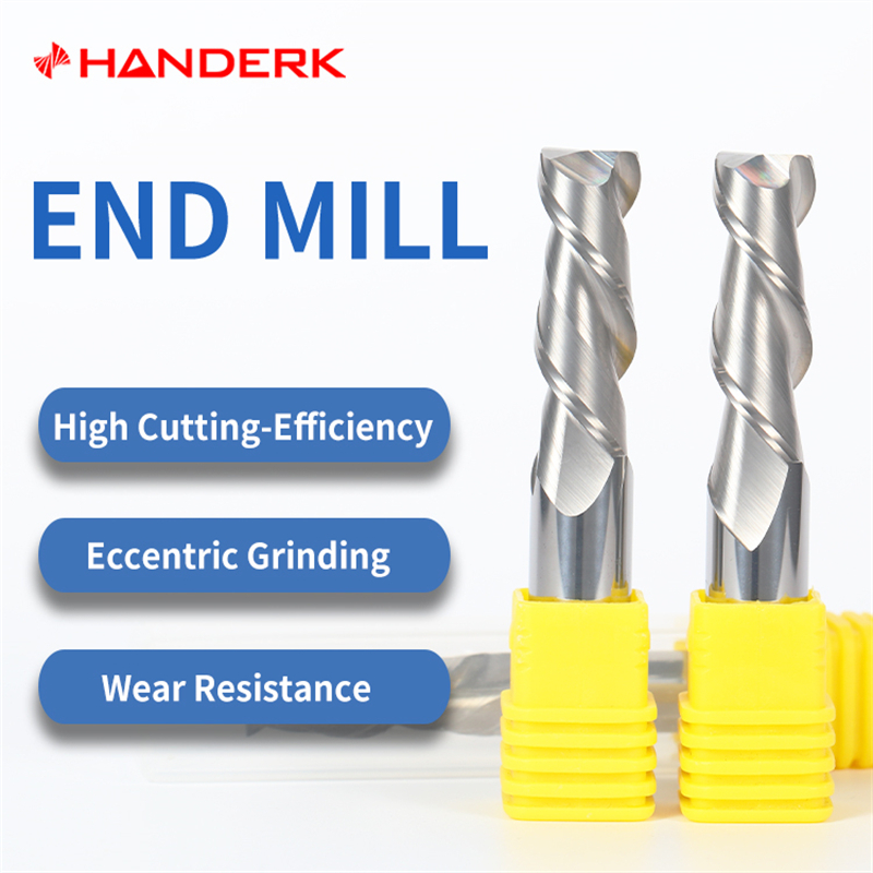 Máy phay đầu rãnh then HANDERK HRC55 2 rãnh dao phay cacbua thẳng Dụng cụ cắt CNC cho nhôm ...