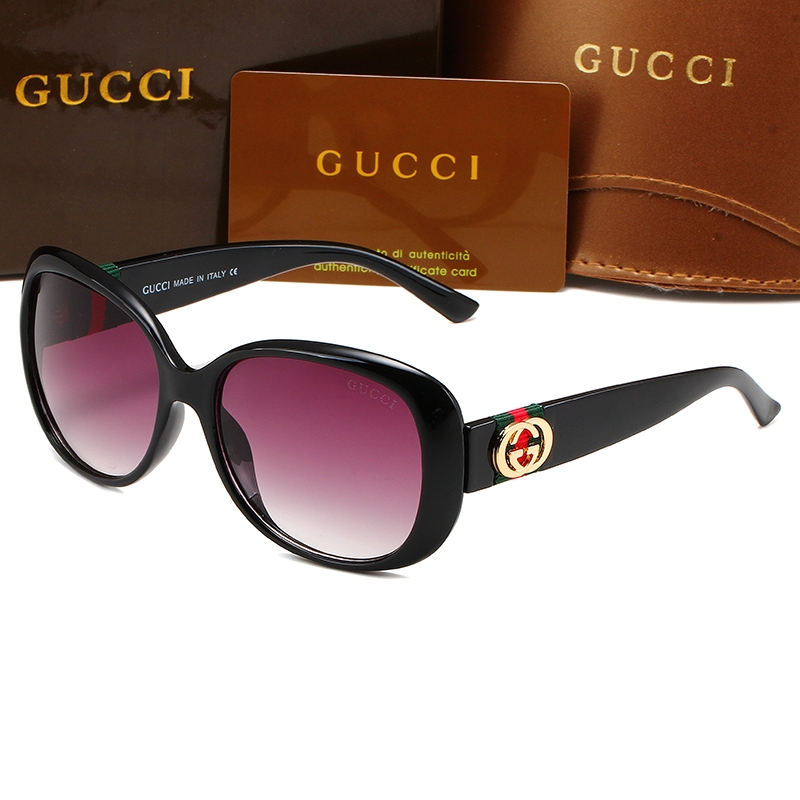 Gucci GUCCI Double G Logo Temple Plate Frame Phân cực Chống tia cực tím ...