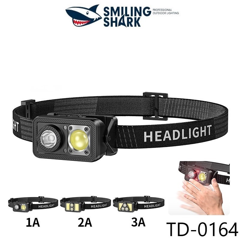 Đèn pha mini Smiling Shark TD0164 Lampholder 18650 Đèn pha siêu sáng ...