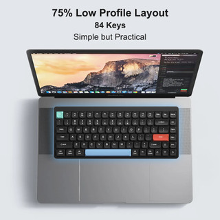 YK84 bàn phím cơ Low Profile Mechanical Keyboard 84 Keys 2.4G Bluetooth ...