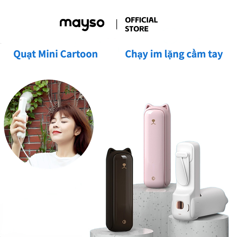 Mayso Portable Mini Fan có thể gập lại Chức năng LED Kitten Light Noise ...