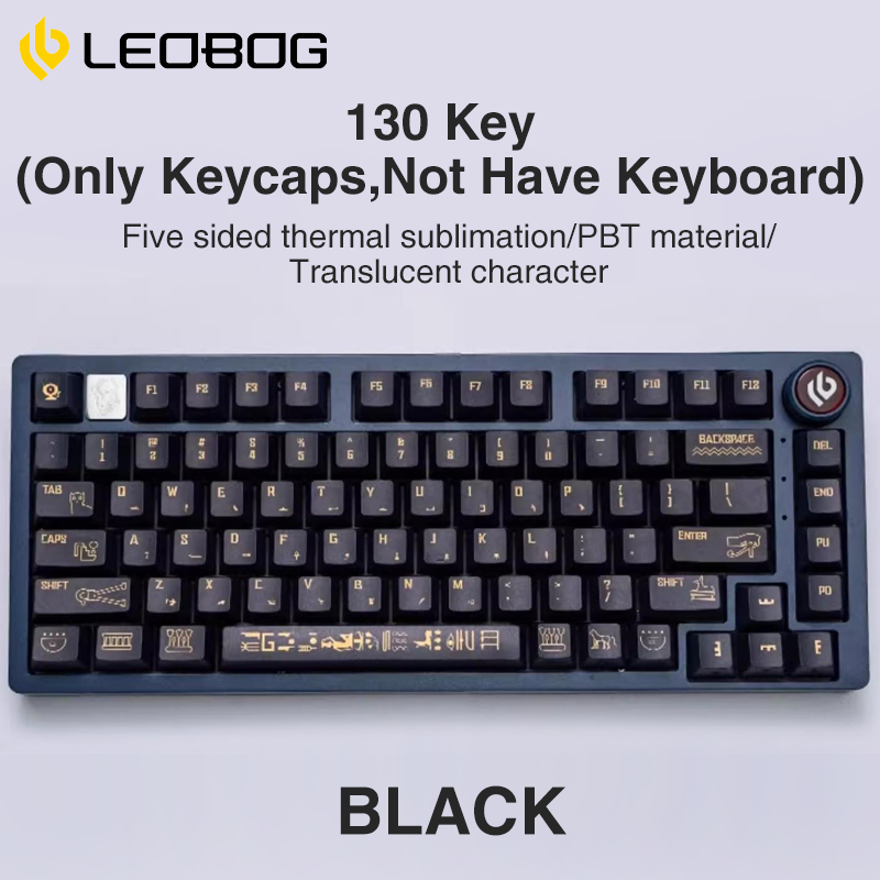 Aula LEOBOG Keycap 130 phím PBT Mặt khắc DIY Keycap Van Gogh Chủ đề phi ...
