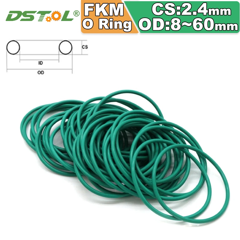 Fkm O-Ring CS 2.4mm Xanh Fluorine Cao Su O Vòng Niêm Phong Gioăng Cách ...