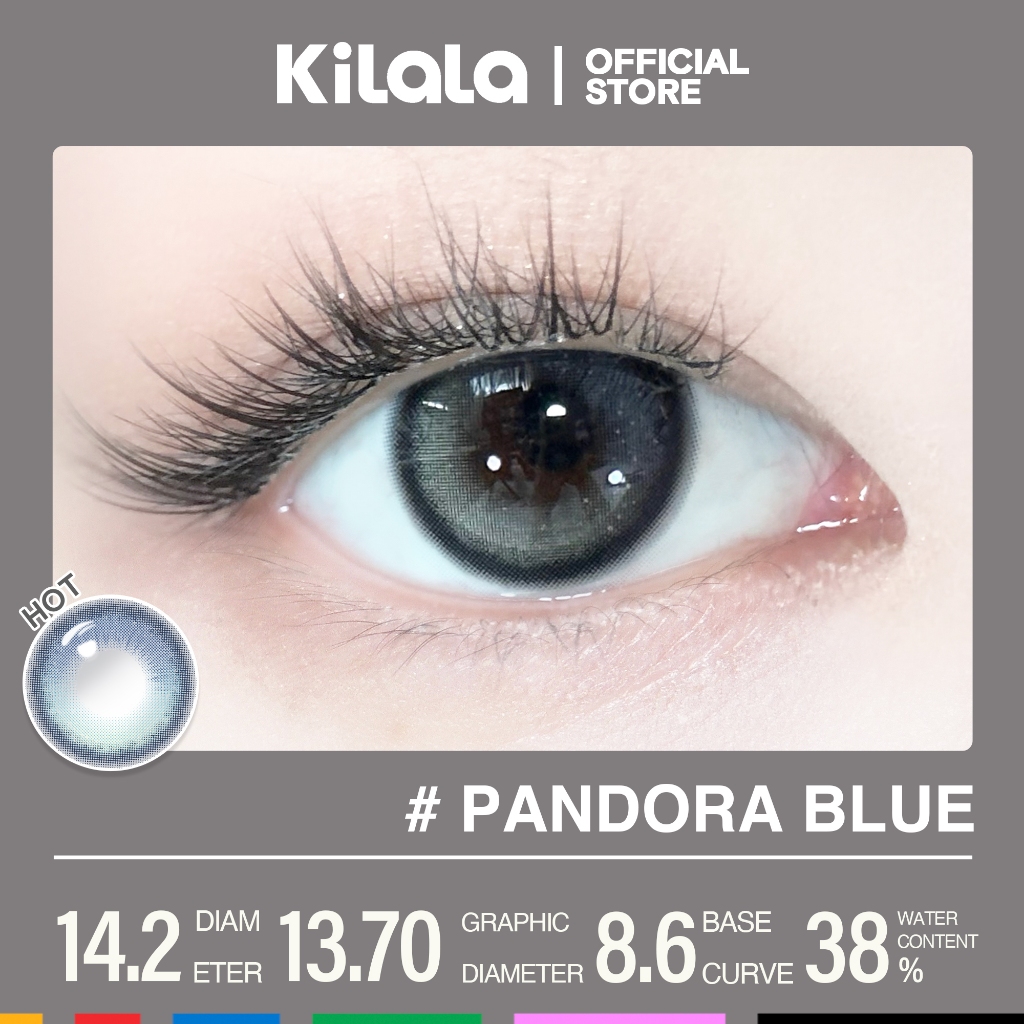 Kính áp tròng Kilala màu lam Pandora Blue lens cận 6 tháng DIA 14.2mm ...