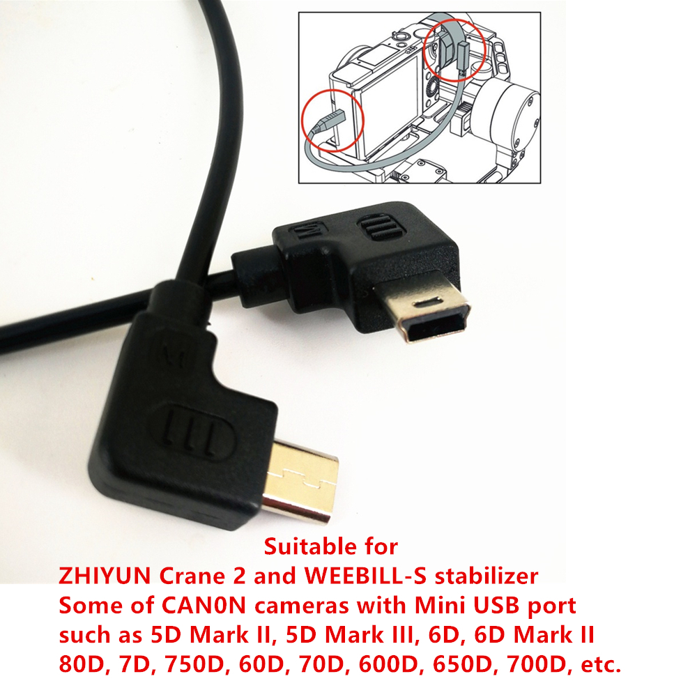 Dây Cáp Điều Khiển Micro USB to Mini USB Camera ZHIYUN Crane 2 Weebill ...