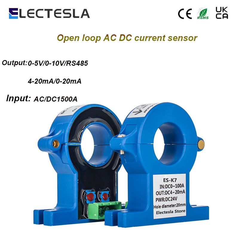 Hall Open Loop Split Core Transducer Cảm biến dòng điện AC DC Bộ phát dòng điện DC 0-1500A Đầu ...