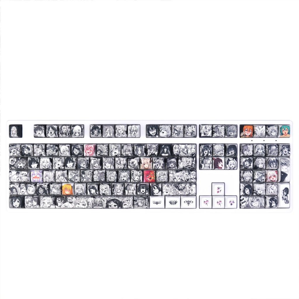 Ahegao Keycaps PBT Dye-sub Cherry Profile Keycap Custom Keycaps Tương ...