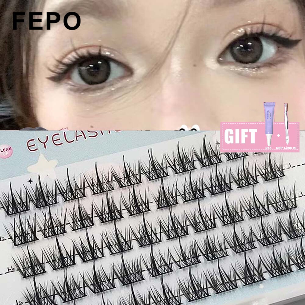 FEPO lông mi giả tách sợi tự nhiên dung lượng lớn có thể tái sử 12mm ...
