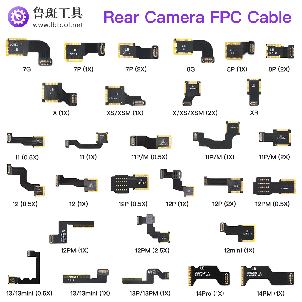 Luban Phía Sau Camera Trống FPC Cáp Cho 7 8 Plus X XS XR 11 12 13 Pro ...