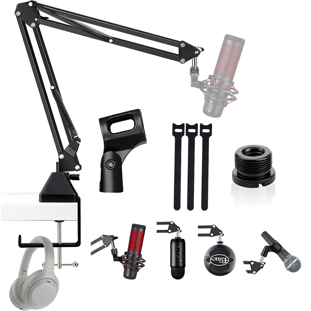 Chân đế micro Cánh tay micro, Chân đế để bàn micro-Microphone Treo Boom ...