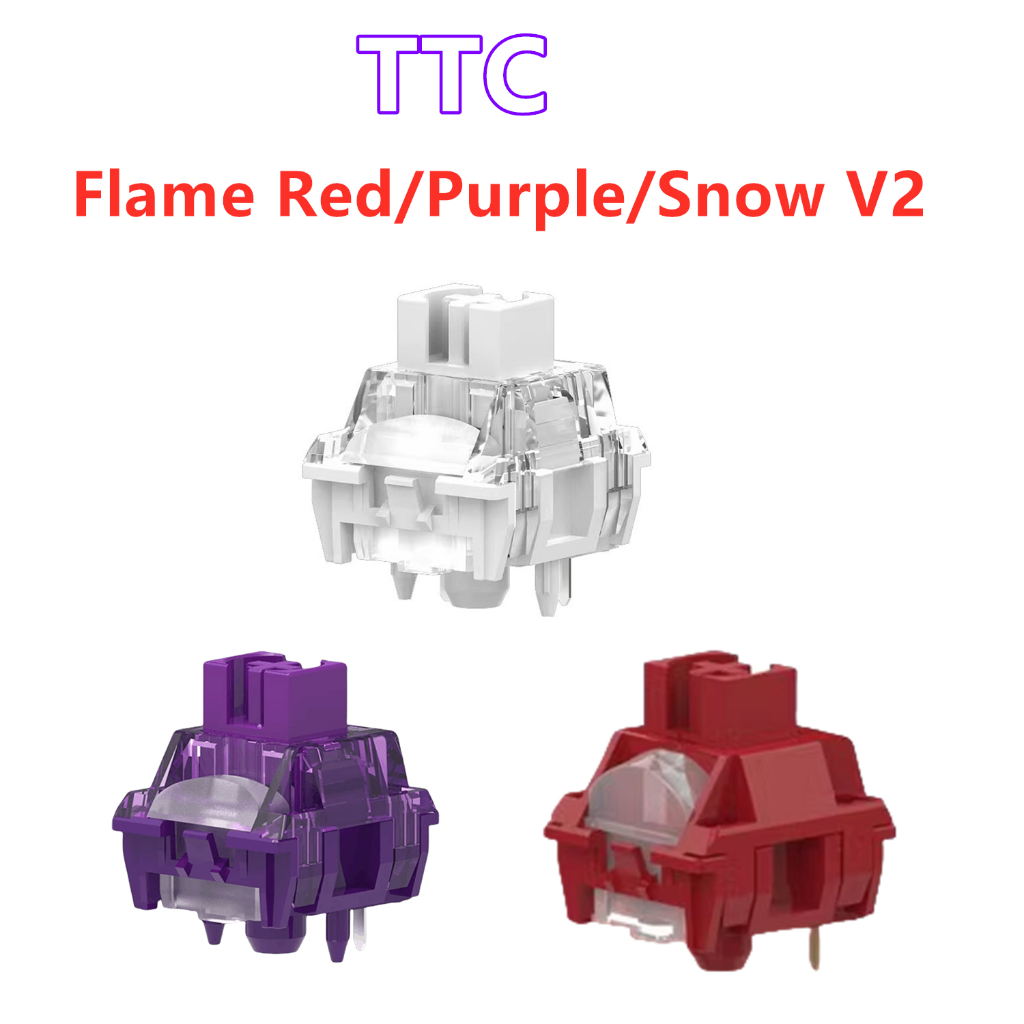 TTC Flame Snow V2 / Flame Red V2 / Flame Purple V2 Switch Công tắc tuyến tính tùy chỉnh 42g Trò ...