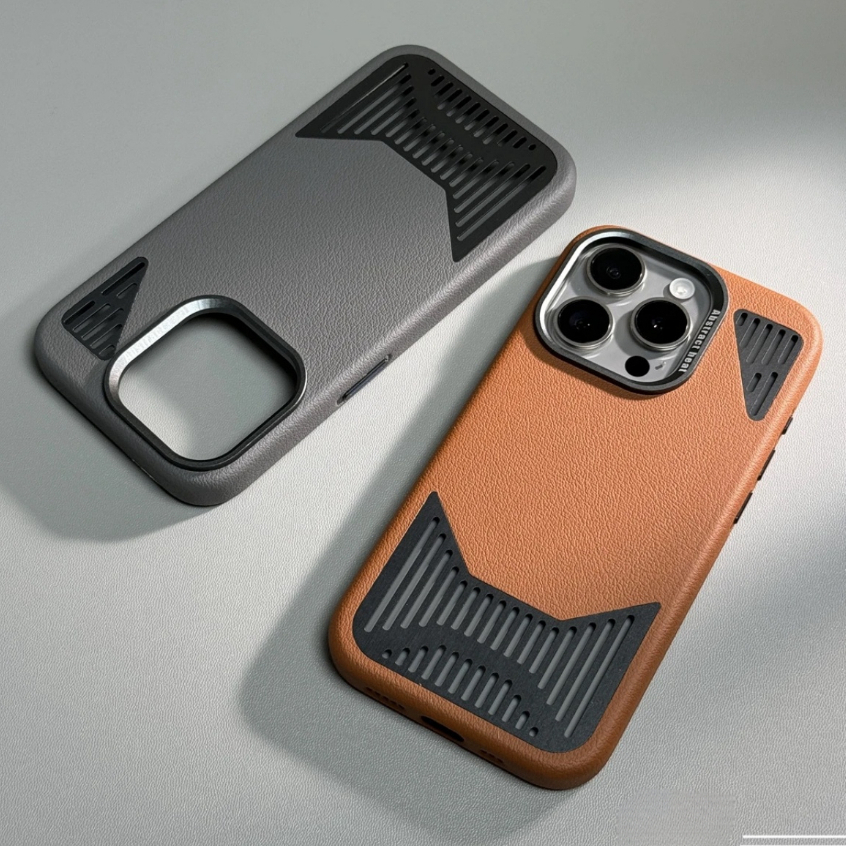 【Aluminum alloy cooling/Kevlar texture/Pc hard case/Brown】ốp lưng ...