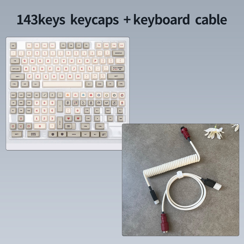 Famicom keycaps XDA profile Dye-Sublimation PBT keycap 143keys | Shopee ...