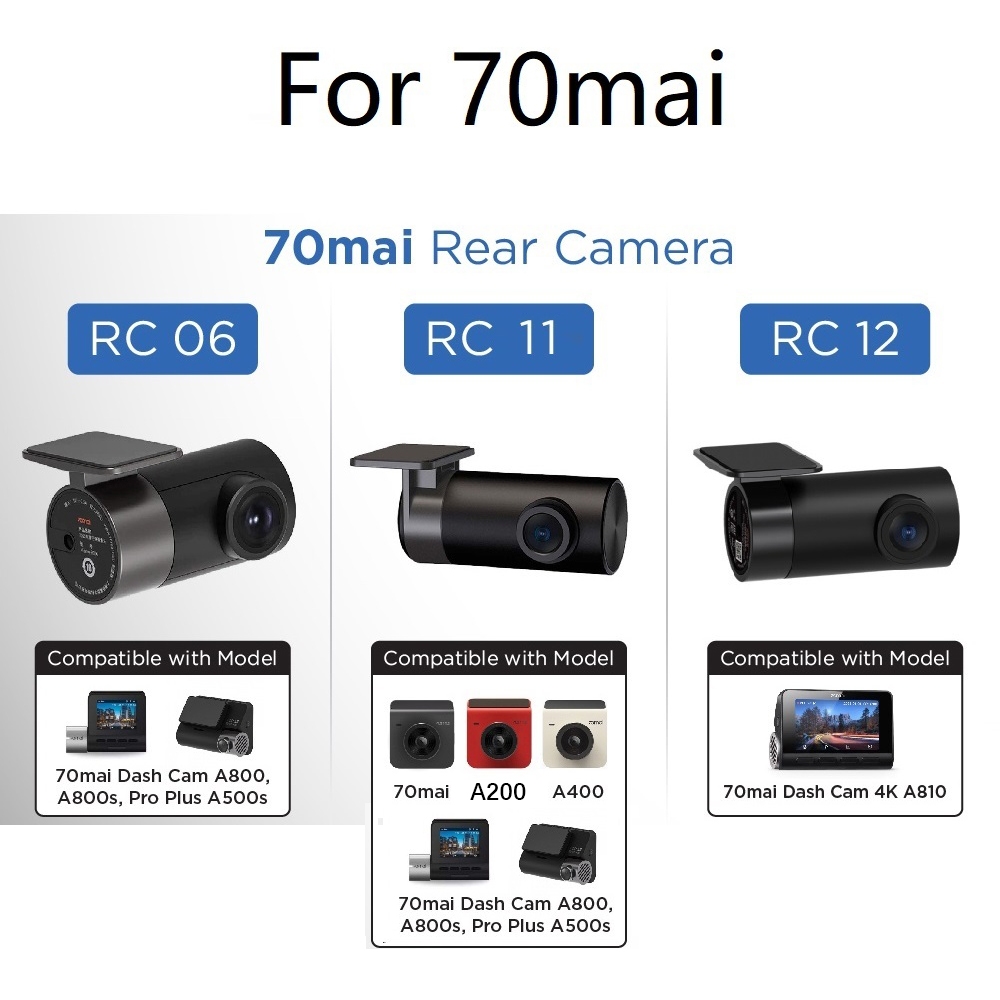 Camera sau 70mai RC06 / RC09 / RC11 / RC12 cho 70 Mai A200 / A400 / A500s / a800s / A810 Camera ...
