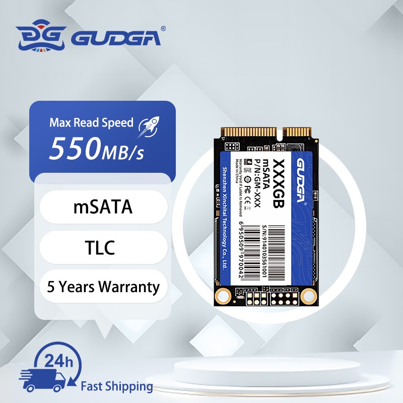 Gudga mSATA SSD SATAIII Đĩa rắn 64GB 128GB 256GB 512GB HDD Đĩa cứng thể rắn bên trong cho máy ...
