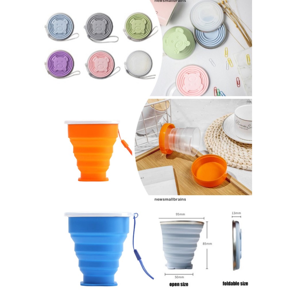 Cartoon Silicone Cup Travel Folding Cup Portable Mouthwash Cup ...