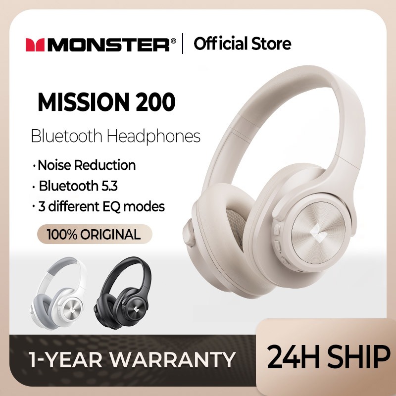 Monster MISSION 200 Tai nghe Bluetooth Tai nghe không dây Chơi game Độ ...