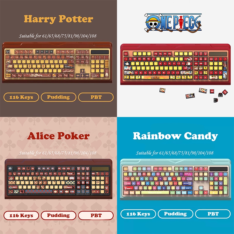 [Harry Potter] 116 Phím Pudding Keycaps Bohemian Dâu Sữa ASA Profile ...