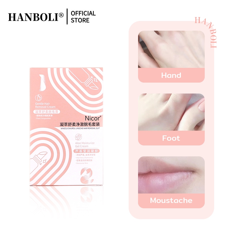 HANBOLI Bộ kem tẩy lông môi 20g*2 | Shopee Việt Nam