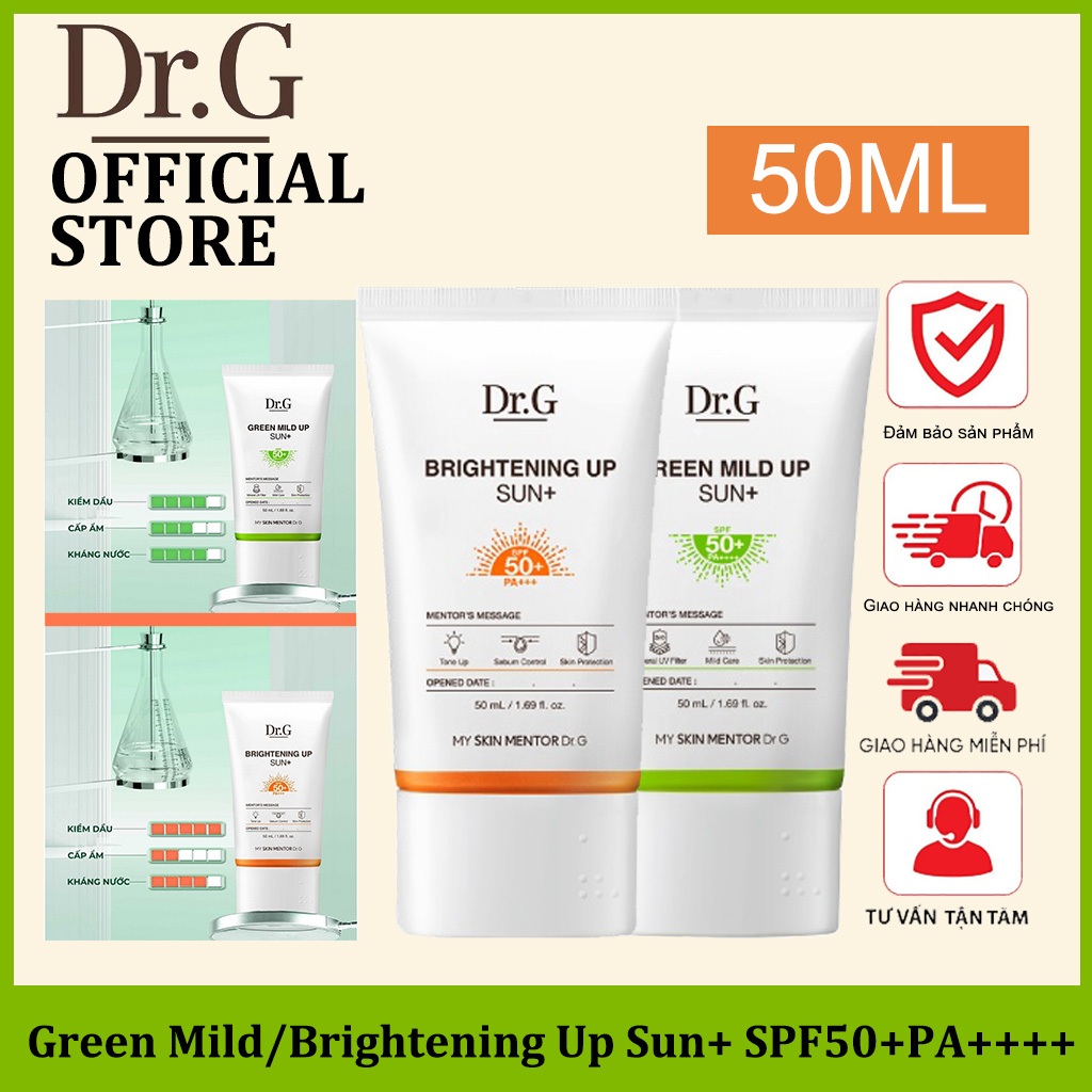 Kem Chống Nắng Dr.G Brightening Up Sun SPF50+ PA+++ 50ml-dành cho da dầu mụn và da nhạy cảm ...