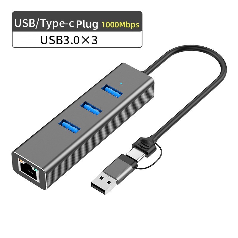Usb Type C sang Ethernet LAN Bộ chuyển đổi mạng USB USB-C Hub Splitter USB 2.0 / 3.0 100Mbps ...