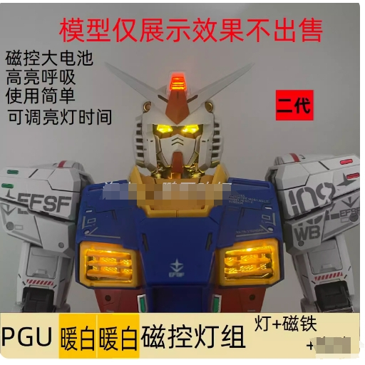CALILY PGU PG unleashed 1/60 RX-78-2 RX78 2.0 LED SET ( Eye and Chest ...