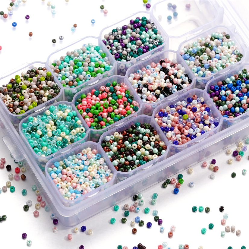 Bộ hạt gạo thủy tinh St.kunkka 10g 2mm cho diy Handmade diy Phụ kiện trang sức | Shopee Việt Nam