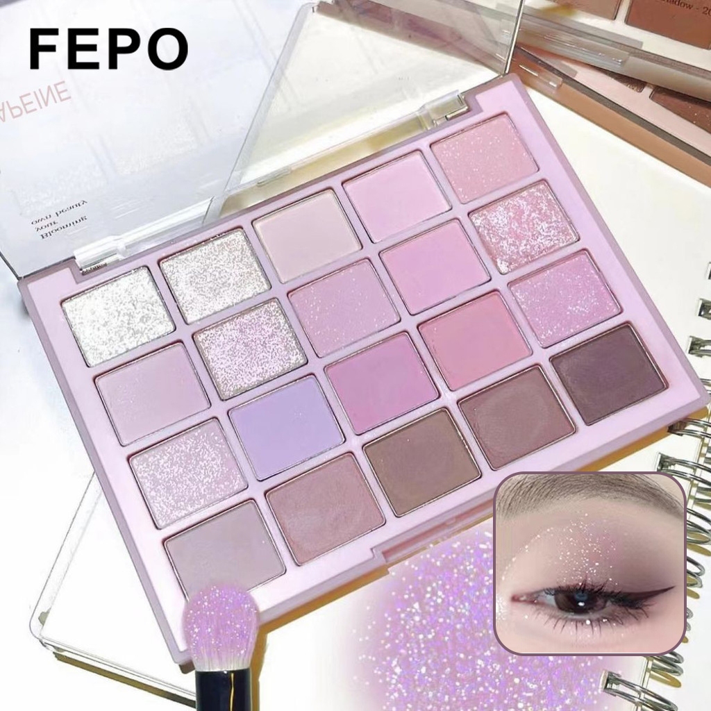 Bảng Phấn Mắt FEPO 20 Màu Màu Khỏa Thân Lâu Dài Lấp Lánh Mờ Phấn Mắt ...