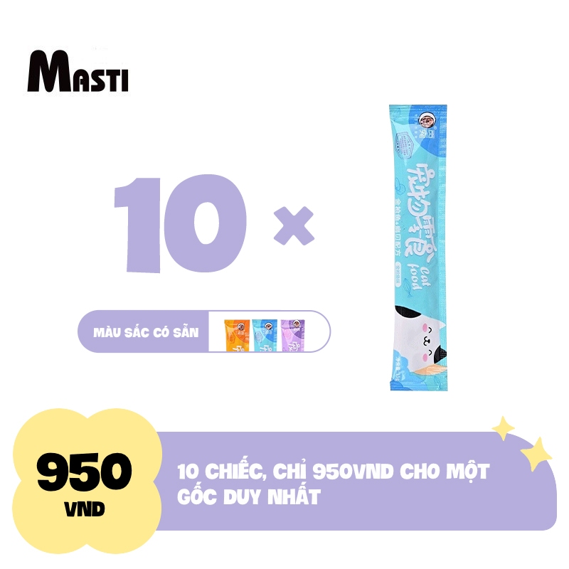 Masti LI0275 Cat Cat Meat Minced Cat Snacks Đồ ăn nhẹ cho thú cưng 10 ...