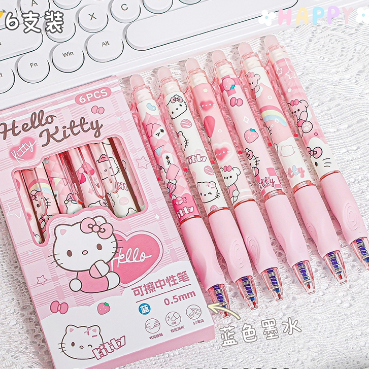 Ins Hoạt Hình Có Giá Trị Cao hello kitty Bút Gel Xóa Được 6 Học Sinh Tư ...