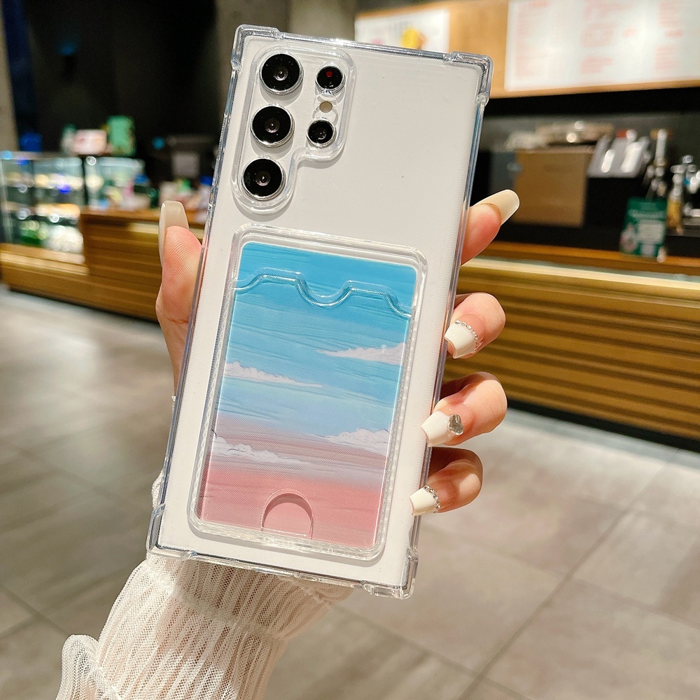 Có Khe Cắm Thẻ Trượt Ốp Lưng Điện Thoại Samsung Galaxy S25 S24 S23 S22 S21 S20 FE Note 20 Ultra ...