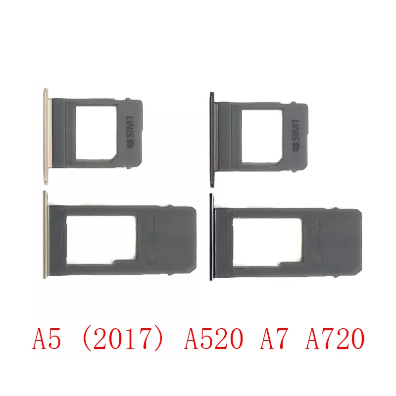 Khay đựng thẻ Sim Sim đơn & Sim kép cho Samsung Galaxy A5 (2017) A520 A520F A7 A720 A720F Khe ...