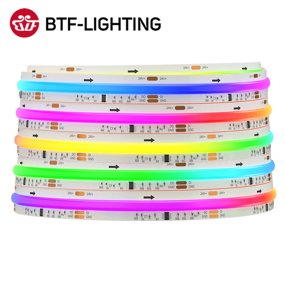 Btf-lighting COB RGB IC LED Strip Light WS2811 720LEDs / m 630LEDs / m ...
