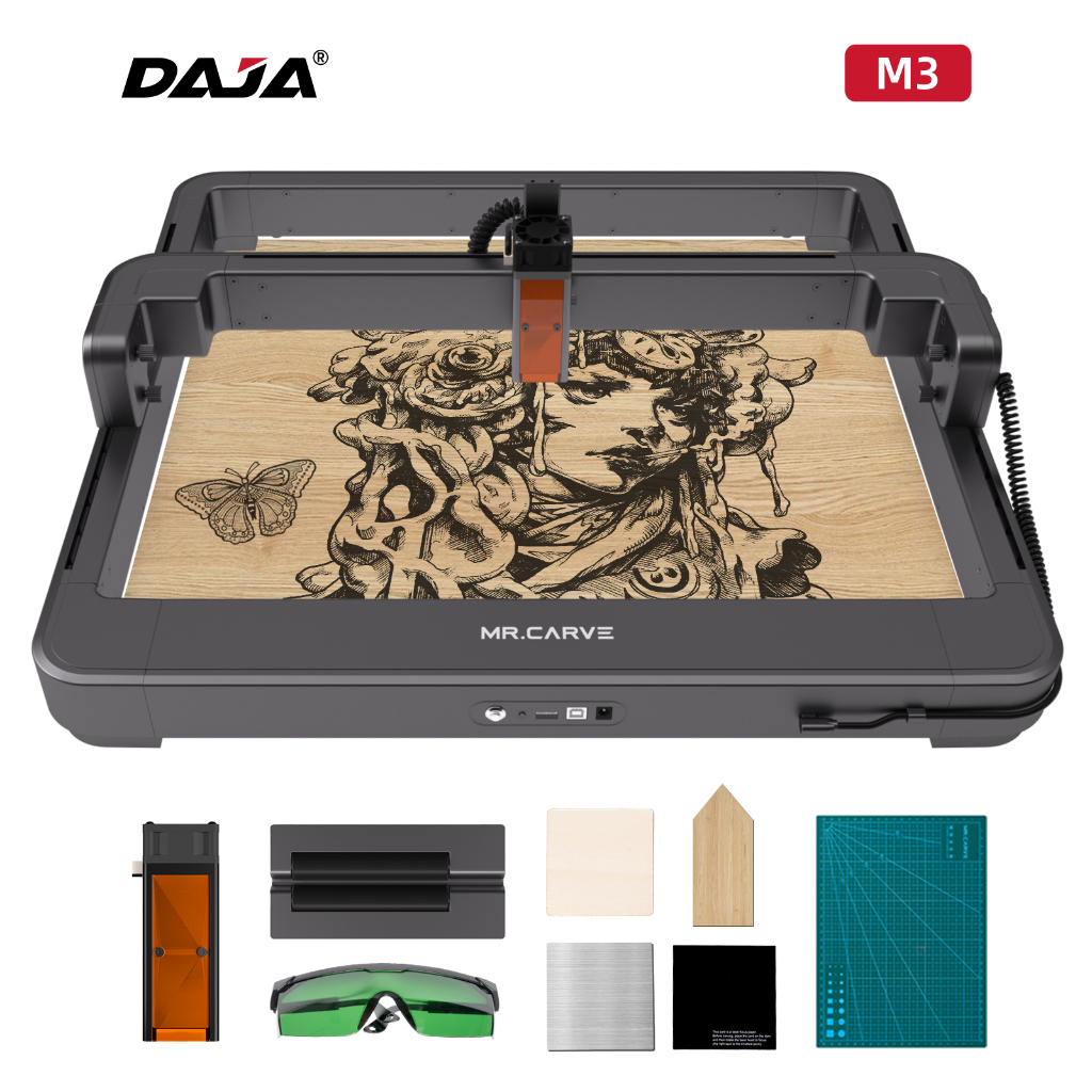 Máy khắc Laser DAJA M3 Khắc Logo di động Máy đánh dấu Máy cắt 380 ...