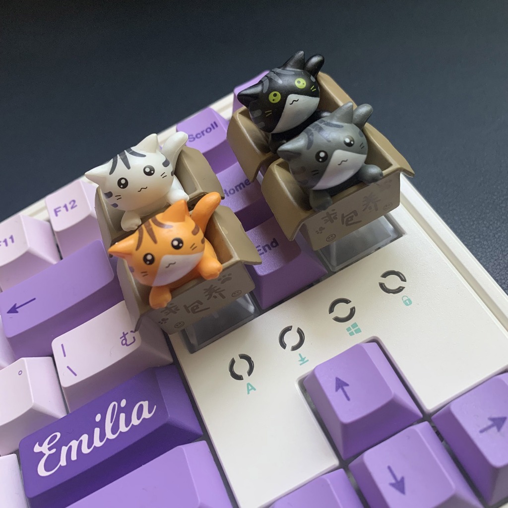 Keycaps mèo dễ thương ABS keycaps tùy chỉnh LED trong suốt qua keycap ...