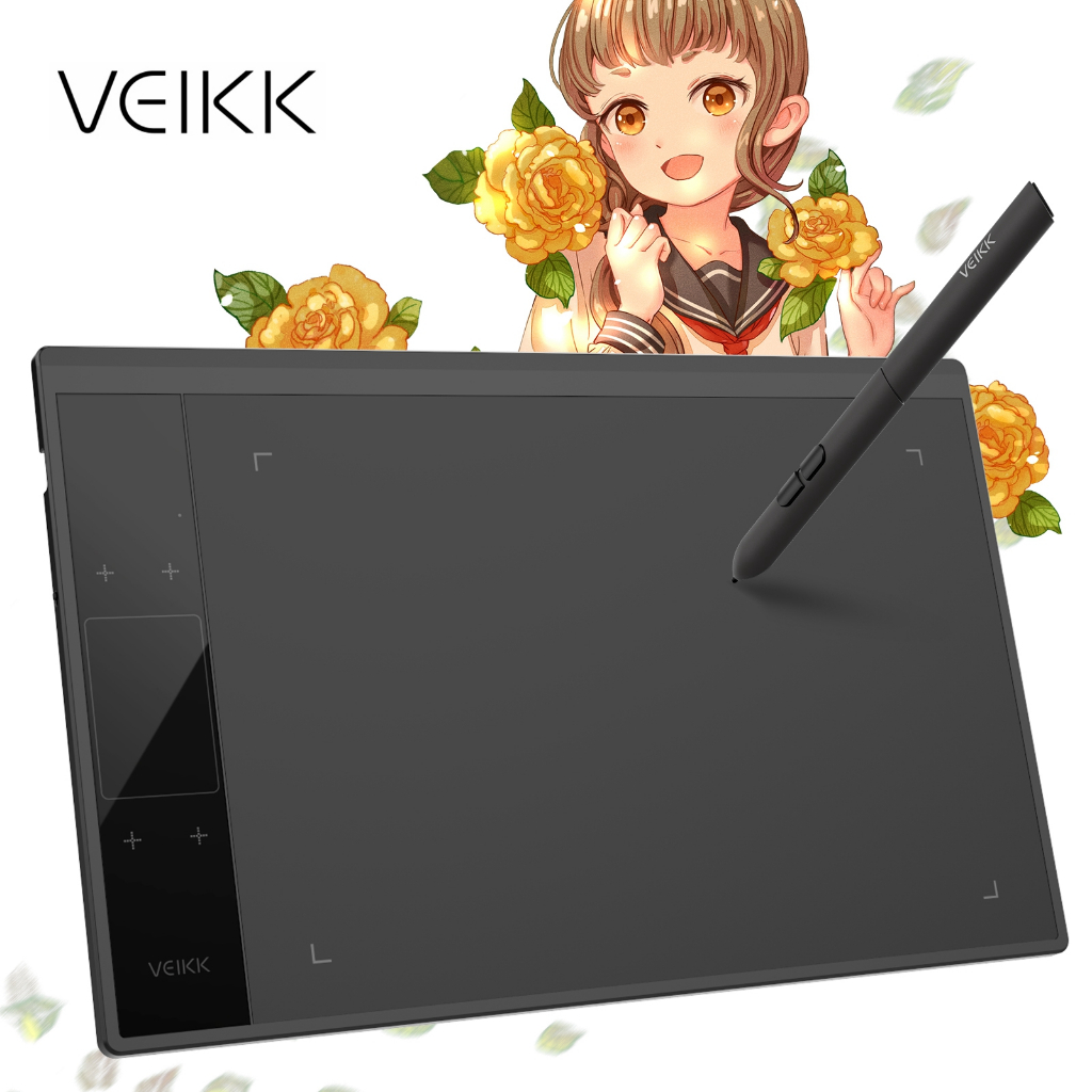 Bảng vẽ điện tử VEIKK A30 V2 10x6 bảng vẽ có bút cho Android / PC ...