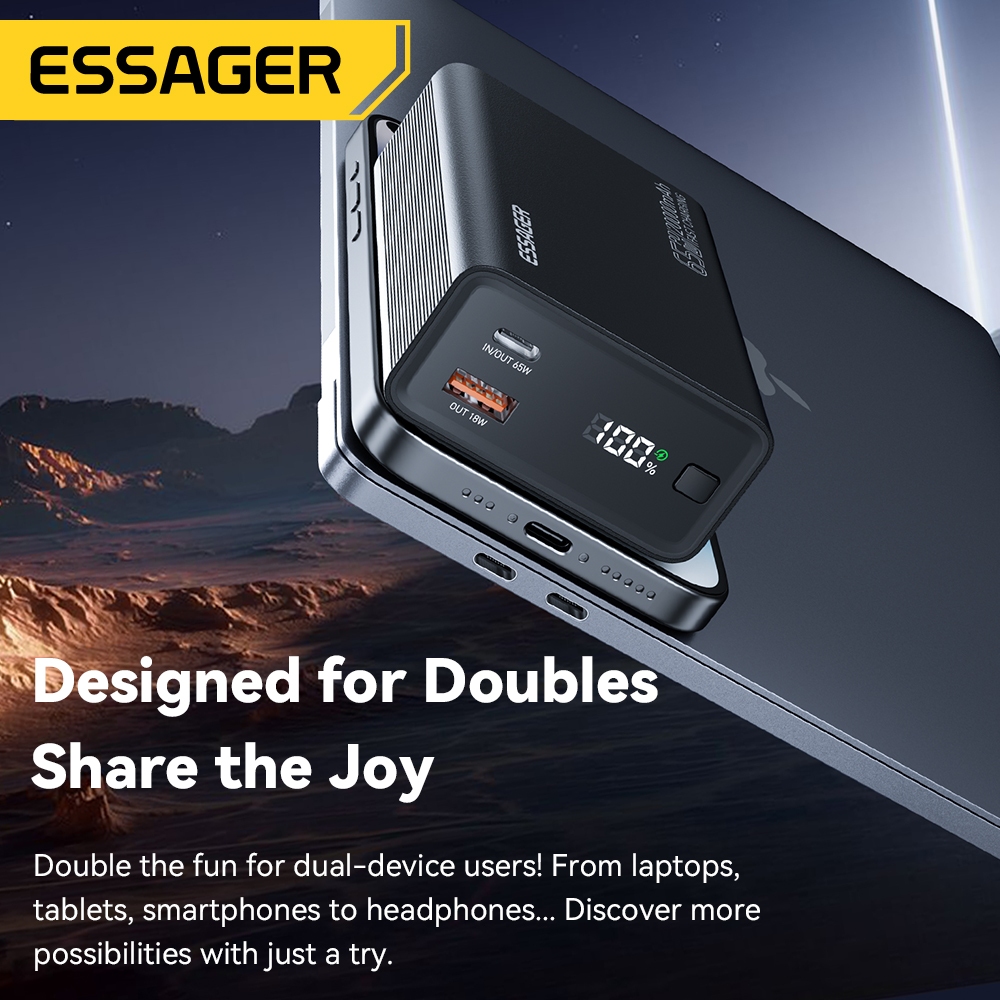 Essager 65W Power Bank Sạc nhanh Màn hình kỹ thuật số Thích hợp cho ...