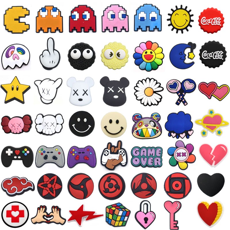 Một loạt các phong cách sticker dép crocs charm crocs jibbitz để trang ...