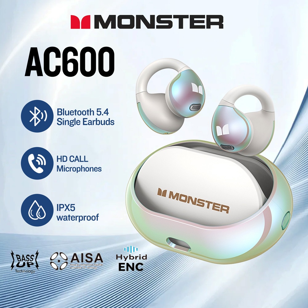 [Xoay 360°]Tai nghe Bluetooth Monster Kẹp tai AC600 Quay Tai nghe thể ...