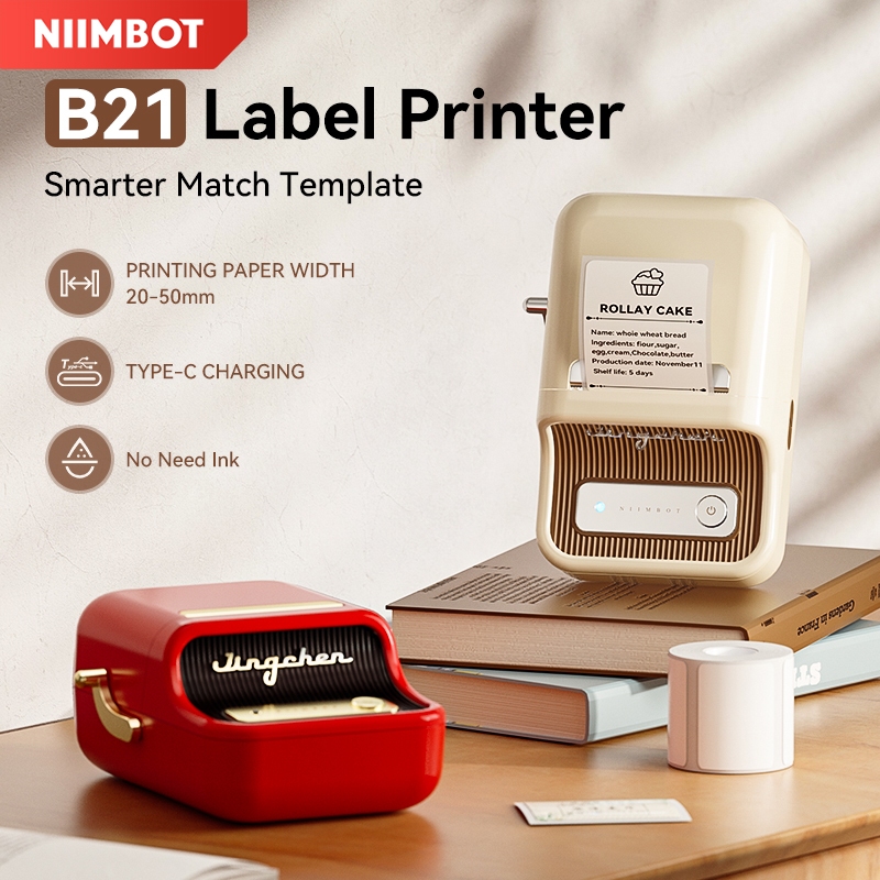 NIIMBOT B21 Máy in nhãn nhiệt kết nối Bluetooth thích hợp cho Android ...