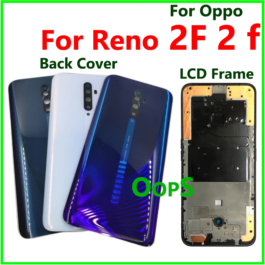 Dành Cho Oppo reno 2F 2 f LCD Phía Trước Giữa Khung Viền Giá Đỡ Cửa Sau ...