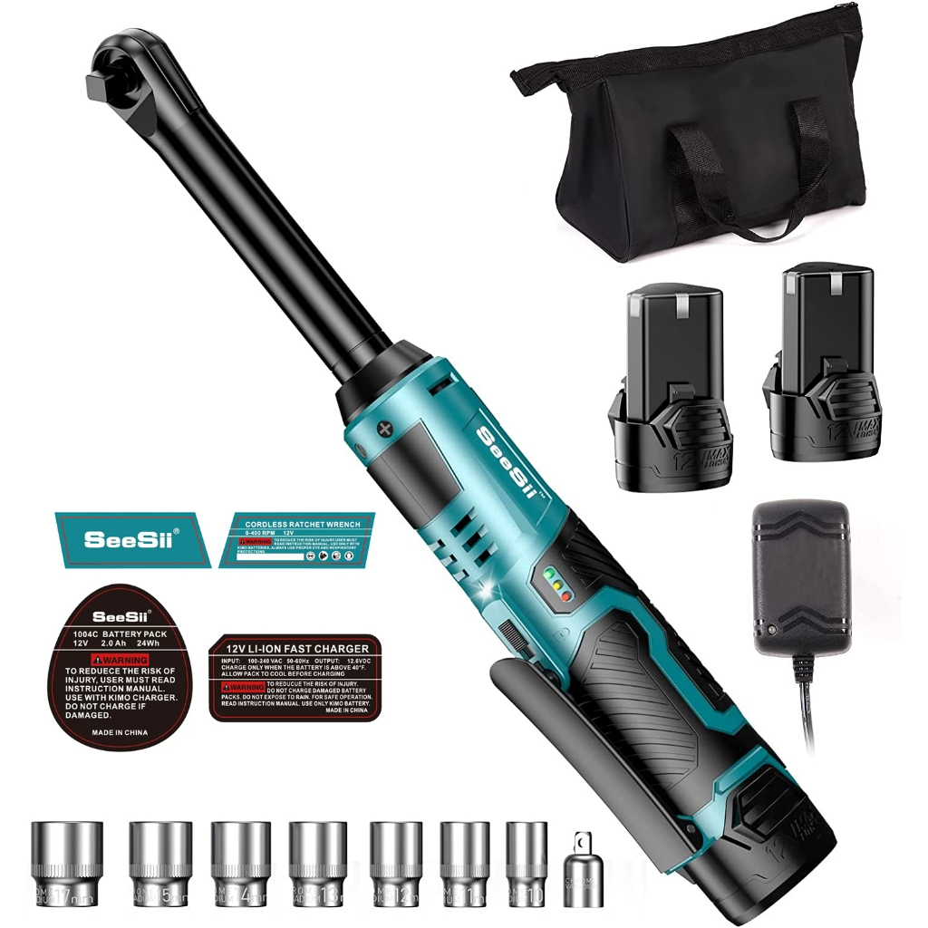 [Local stock]Cờ lê Ratchet cổ dài 3 / 8 "không dây Seesii 40Ft-lbs 6 ...